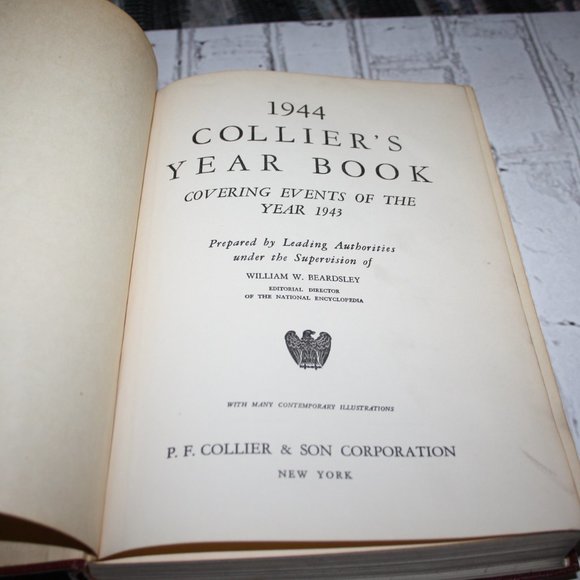 Vintage | Accents | 944 Colliers Year Book Vintage Hardcover Book Sd ...